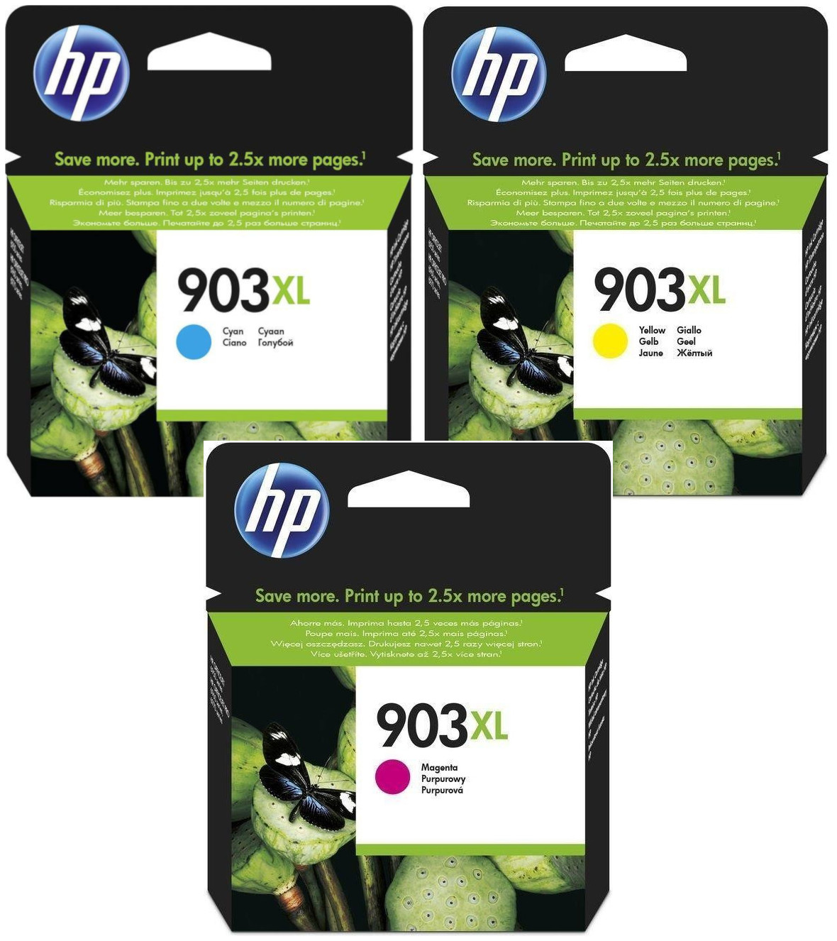 3x Original HP 903 XL Tinte Patronen OfficeJet PRO 6966 6968 6970 6974 ...