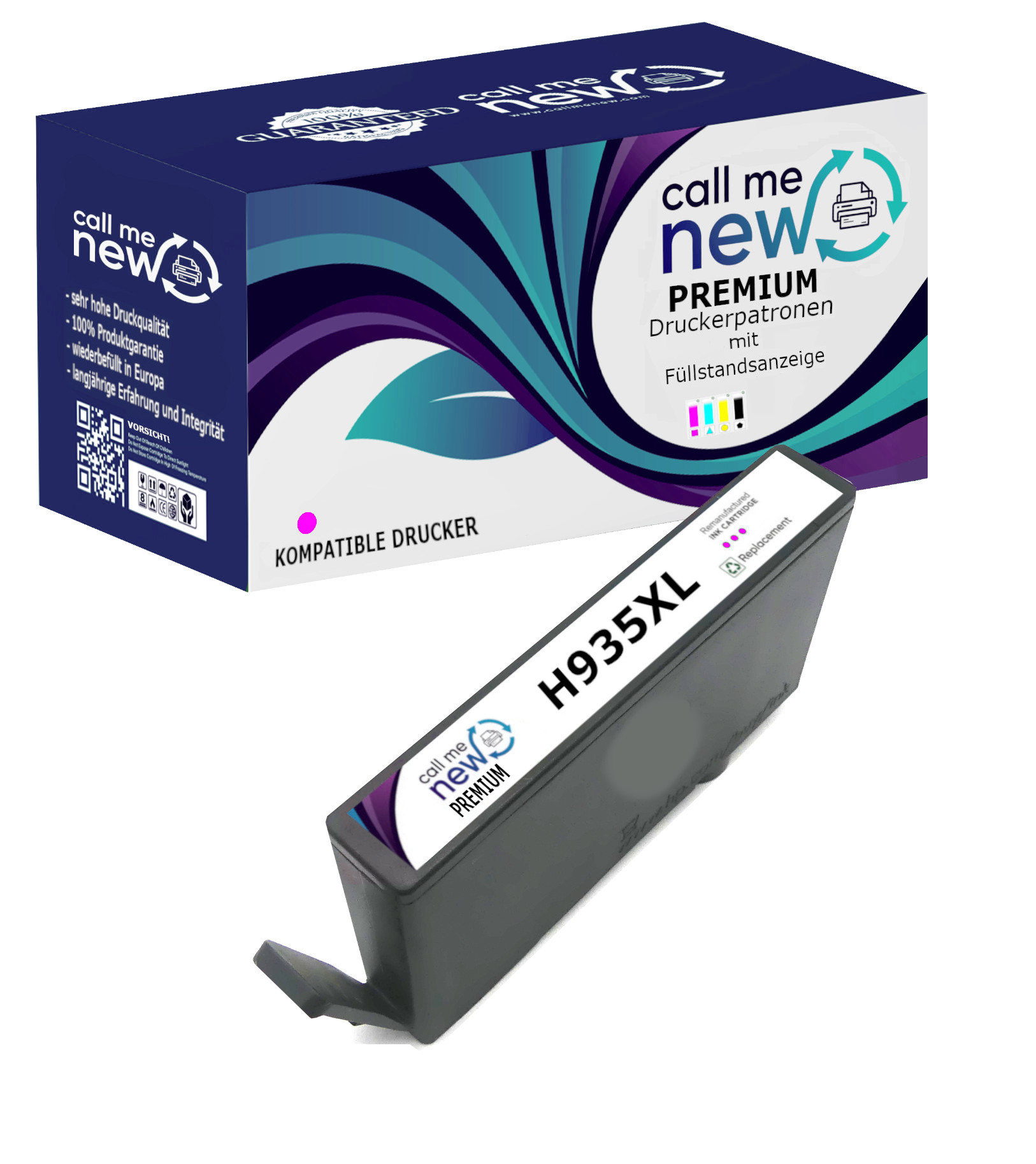 callmenew Premium TINTE PATRONE für HP 935XL magenta OfficeJet Pro 6820 ...